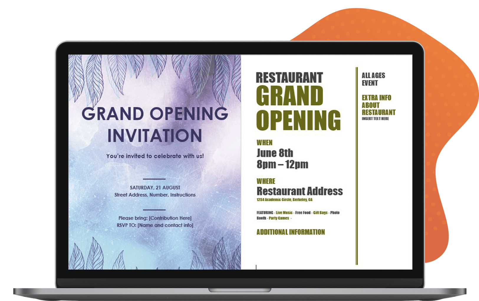 Restaurant Grand Opening Invitation Templates