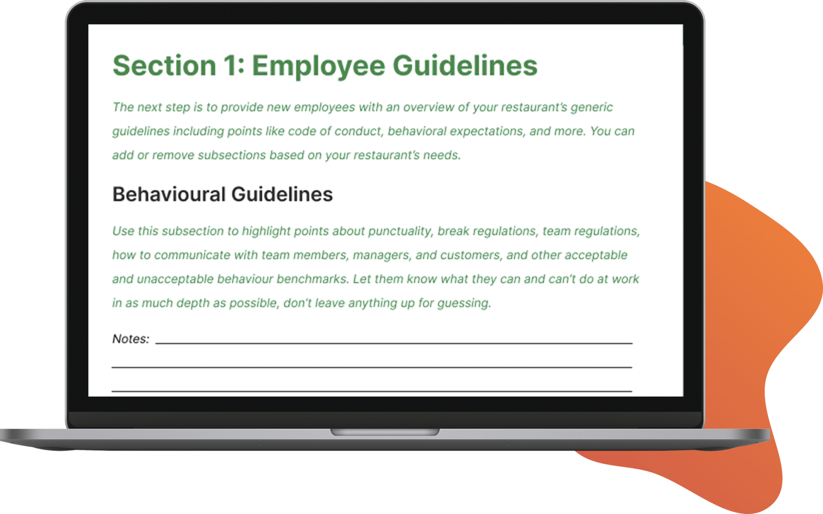 Free Restaurant Training Manual Template Download