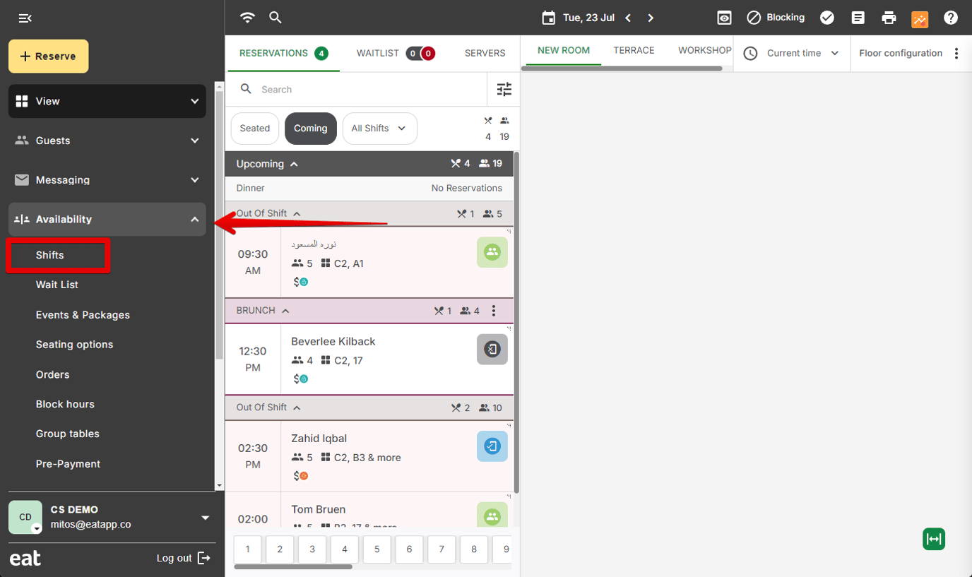 How to create shifts in your venue (10 mins)