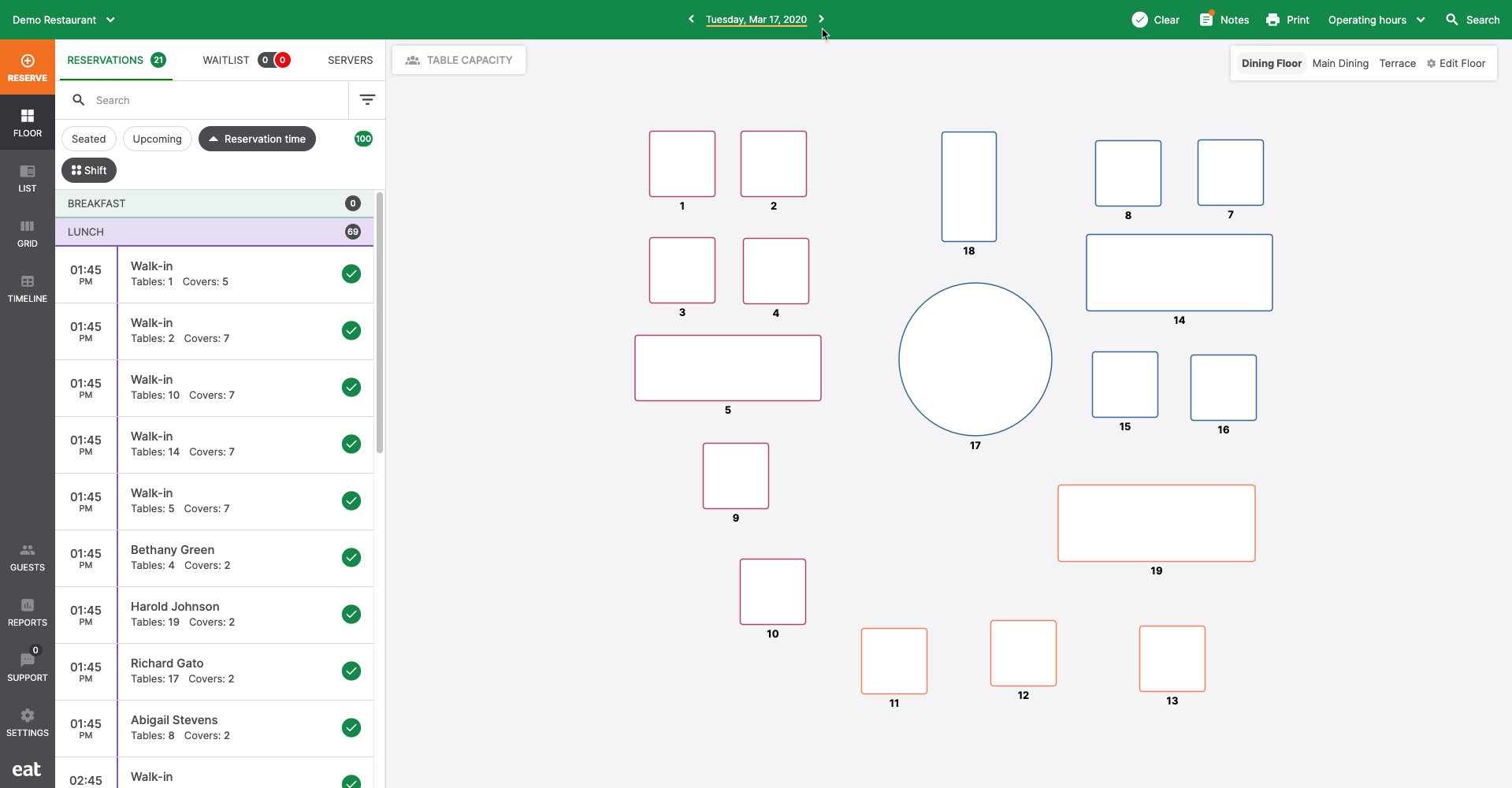 Using reservation filters