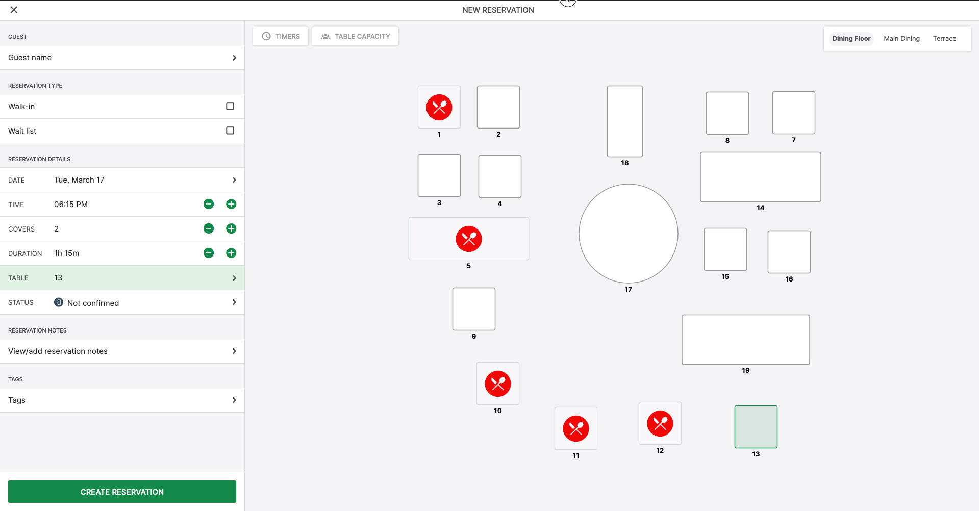 Using reservation tags