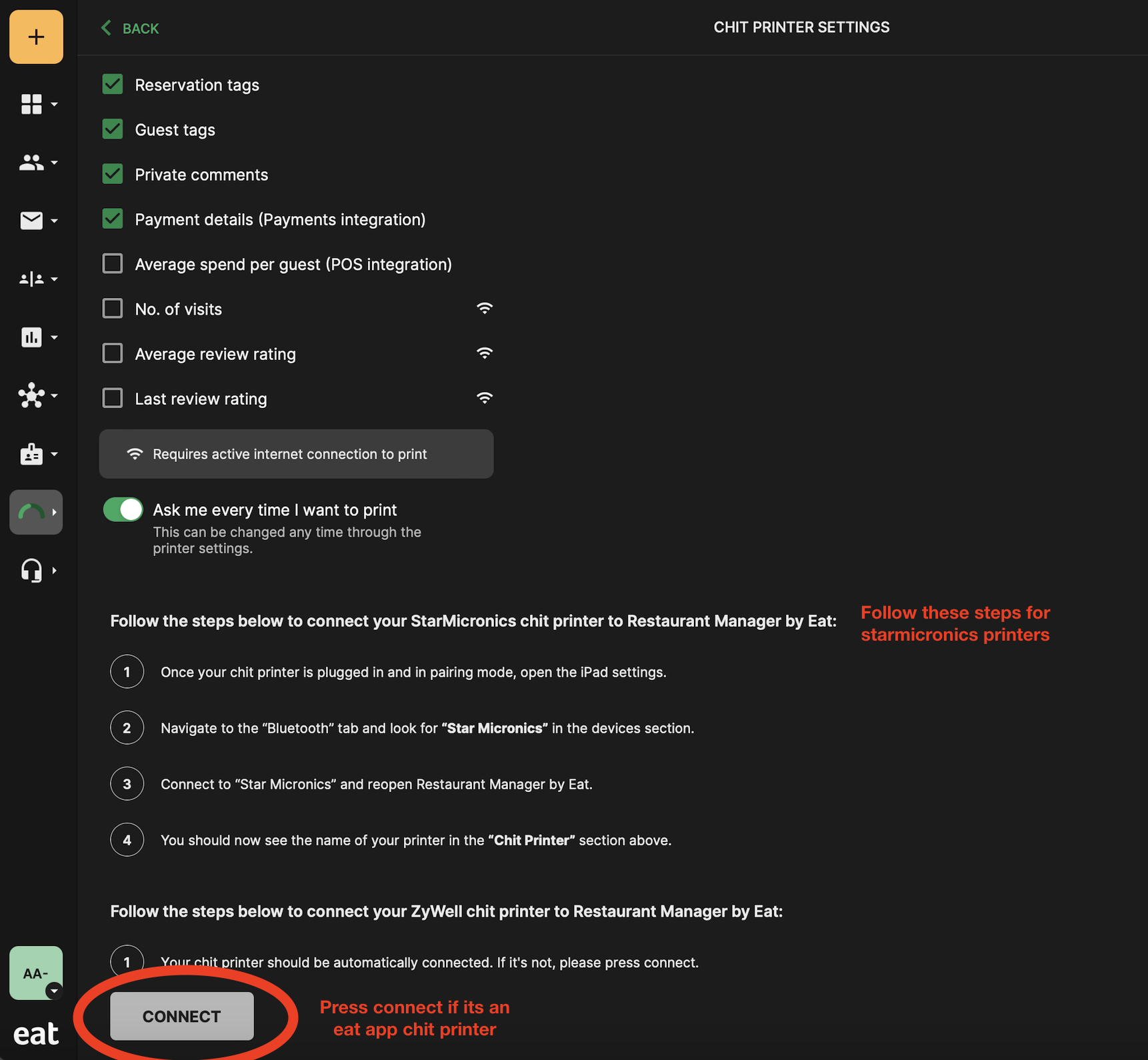 Chit Printer Integration Guide