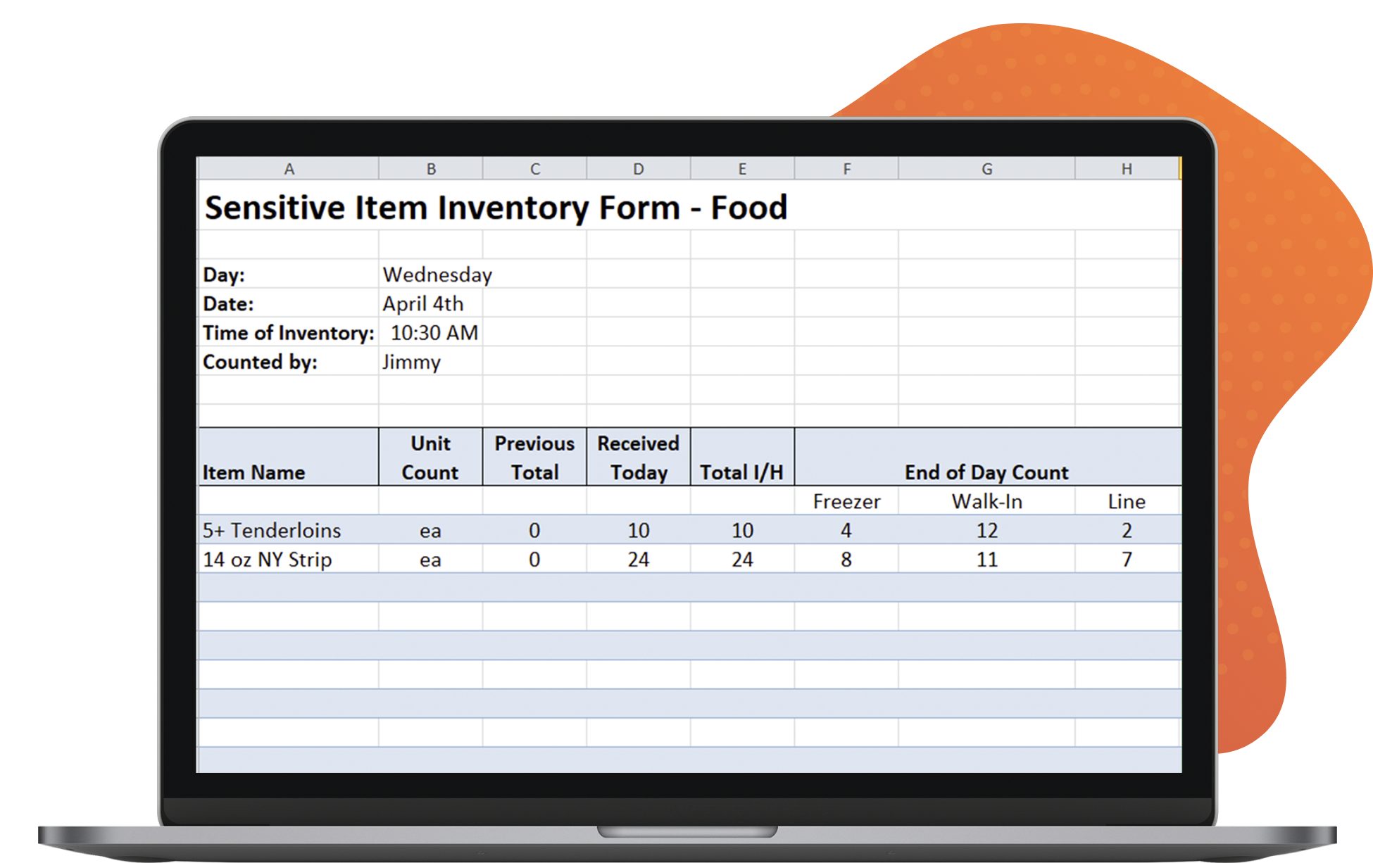 Free Sensitive Item Inventory Excel Sheet
