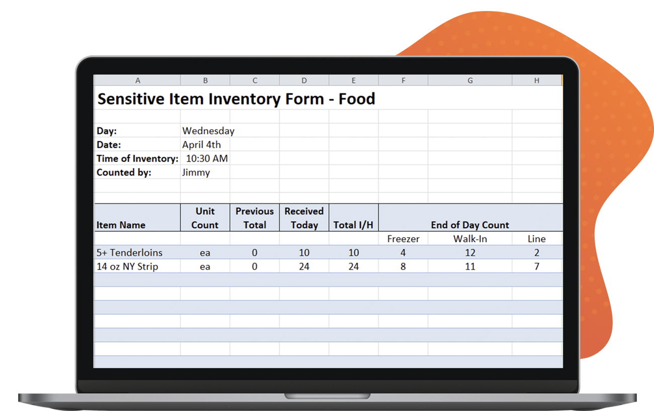 Free Sensitive Item Inventory Excel Sheet