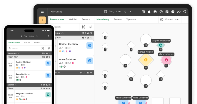 Full Demo of Eat App's Reservation and Table Management System