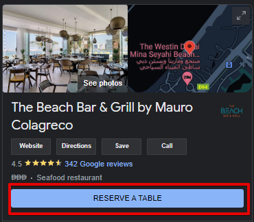 Enabling your reservations on Google