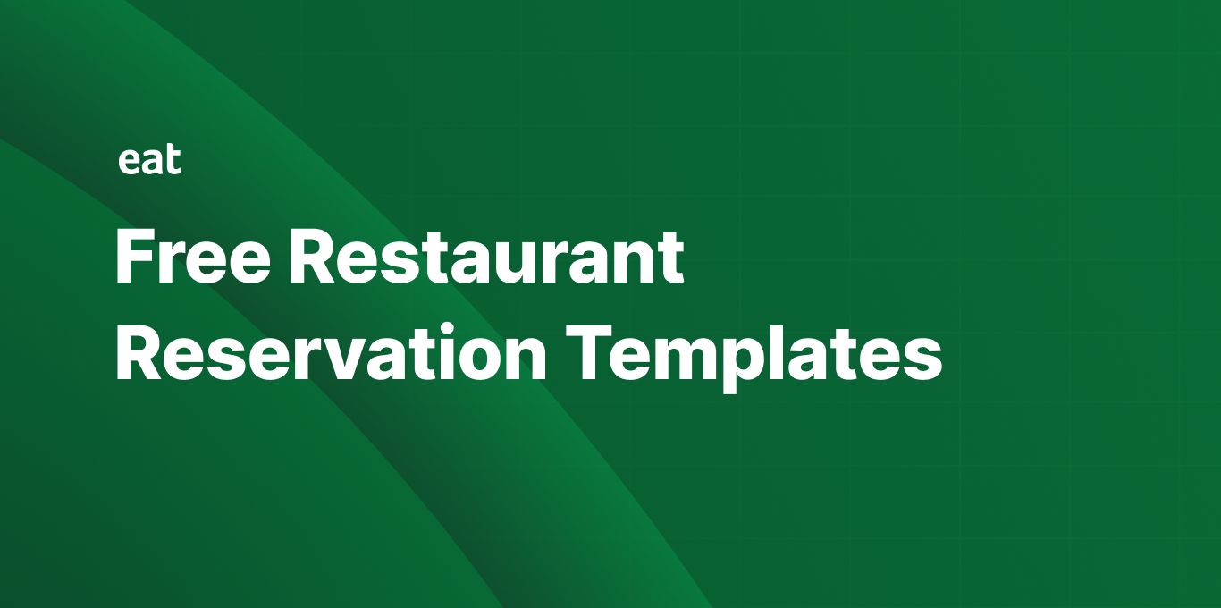 Free Restaurant Reservation Template Download | Eat App