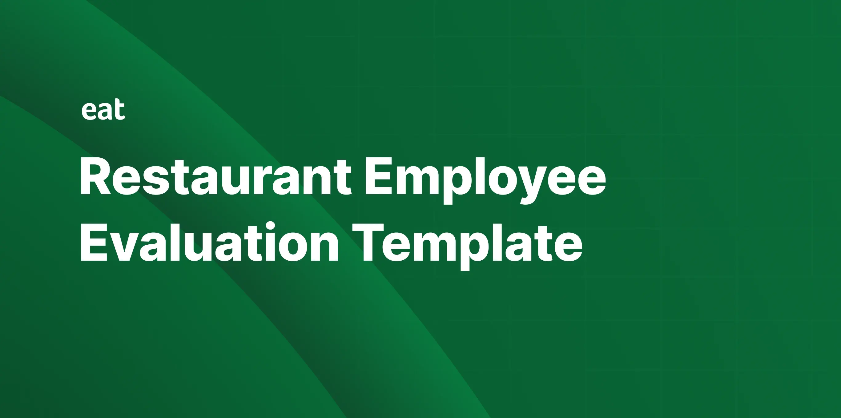 Free Restaurant Employee Evaluation Form Template Download | Eat App
