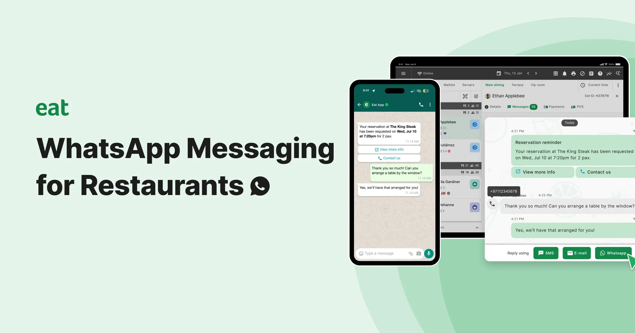 WhatsApp Messaging for Restaurants | Eat App